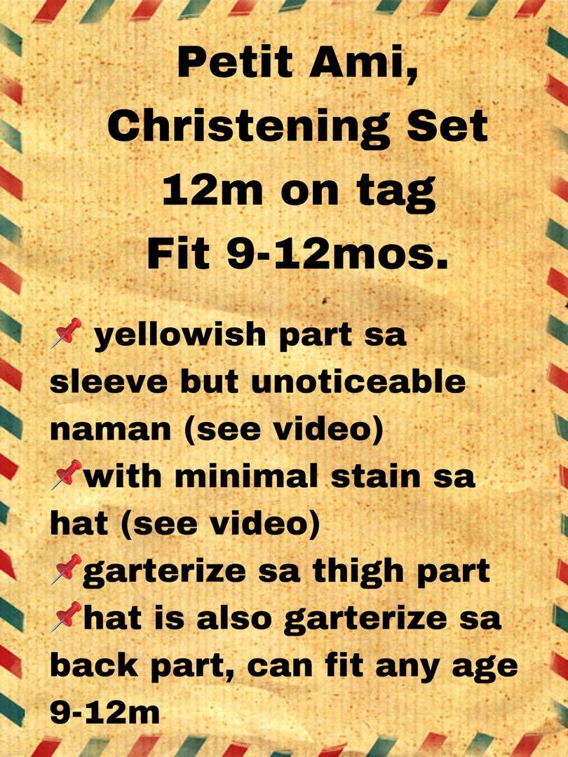 Baptismal Binyag Christening set, Babies & Kids, Babies & Kids Fashion ...