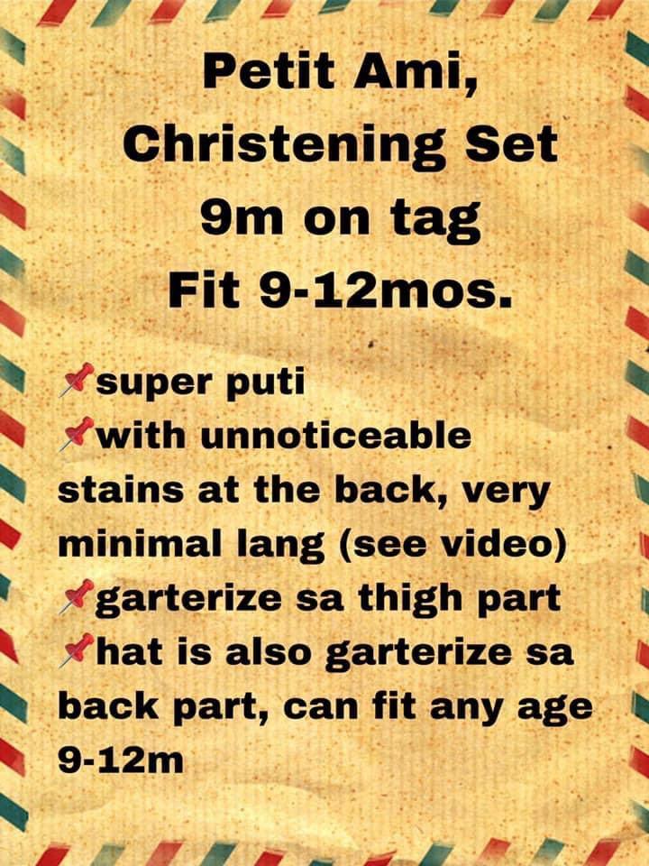 Baptismal Christening Binyag Set, Babies & Kids, Babies & Kids Fashion ...