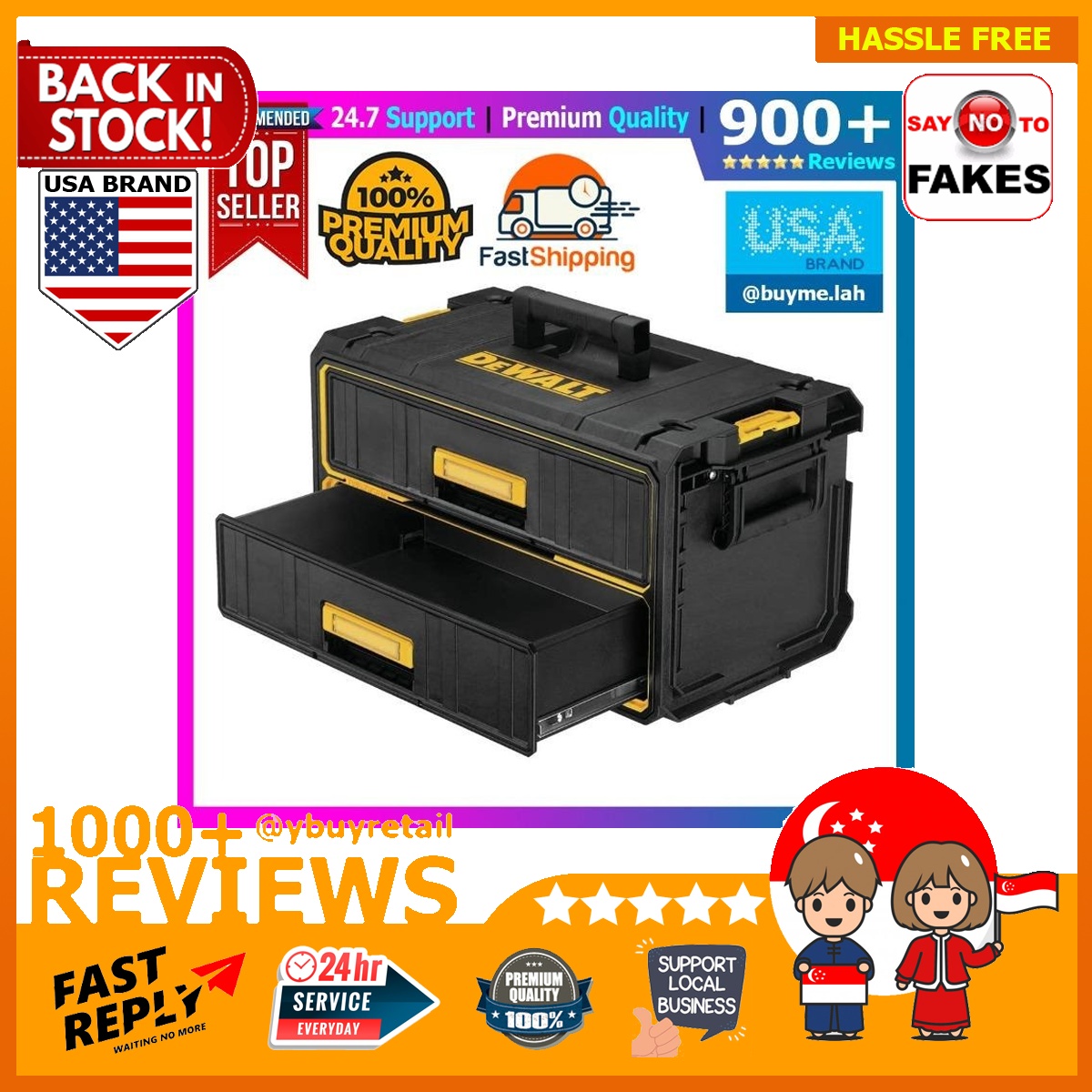 [BML] DEWALT Tool Organizer, 2 Drawers, Tough System (DWST08290 ...