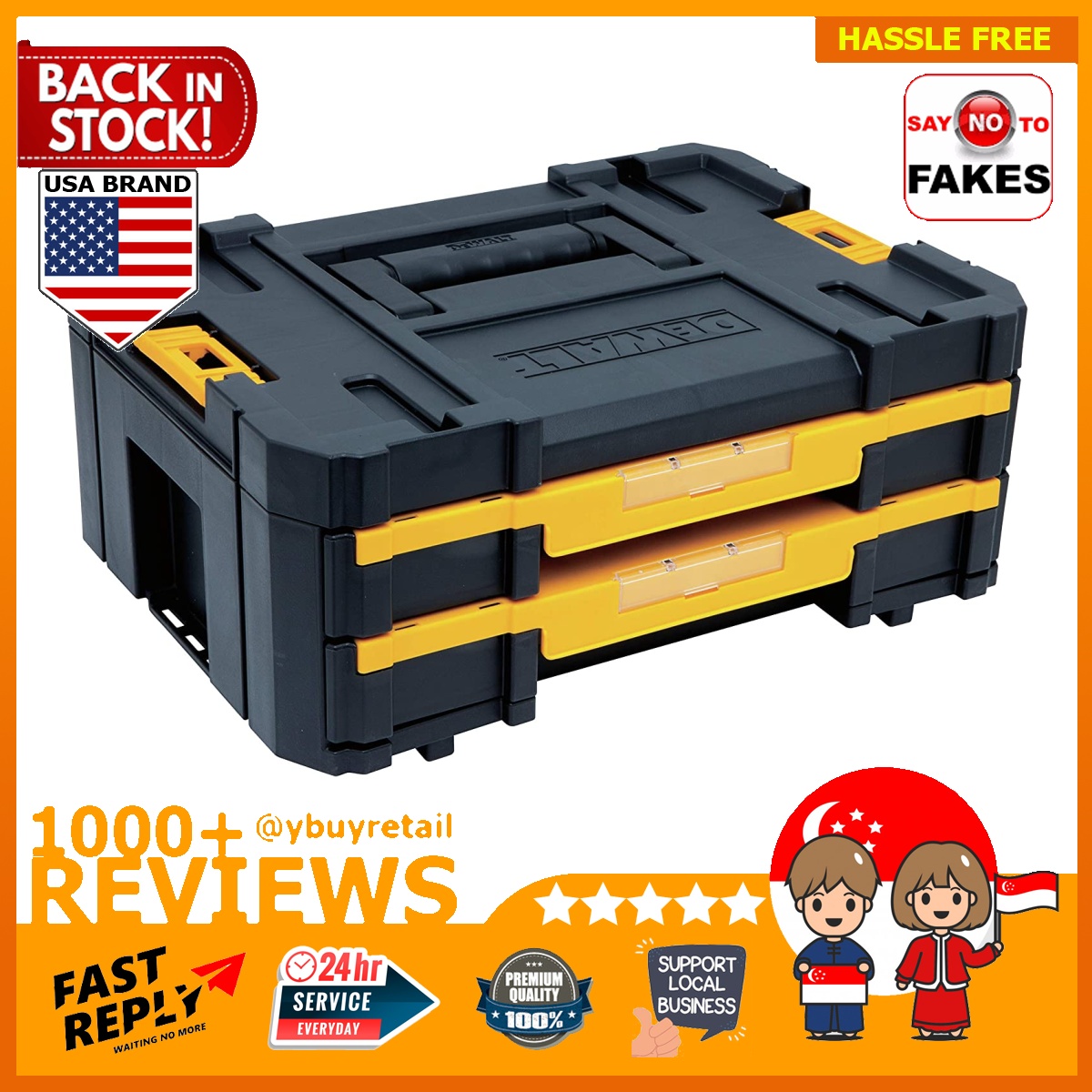 [BML] DEWALT TSTAK IV Double Shallow Drawers tool box toolbox DWST17804 ...