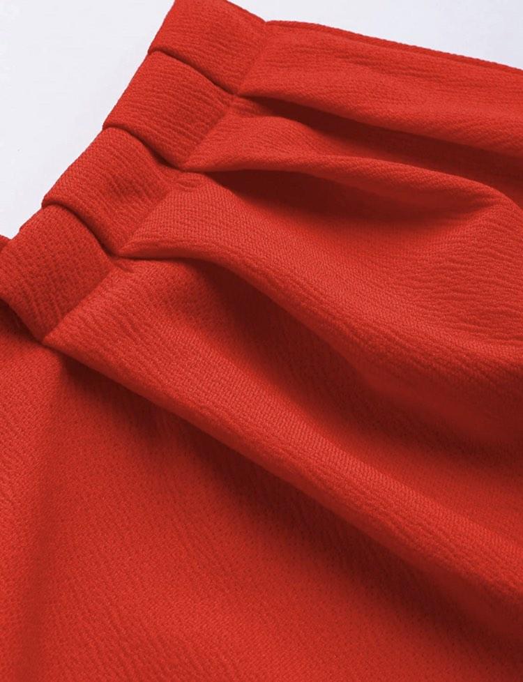 Brand New Puffy Sleeves Red Top Womens Fashion Tops Blouses On Carousell