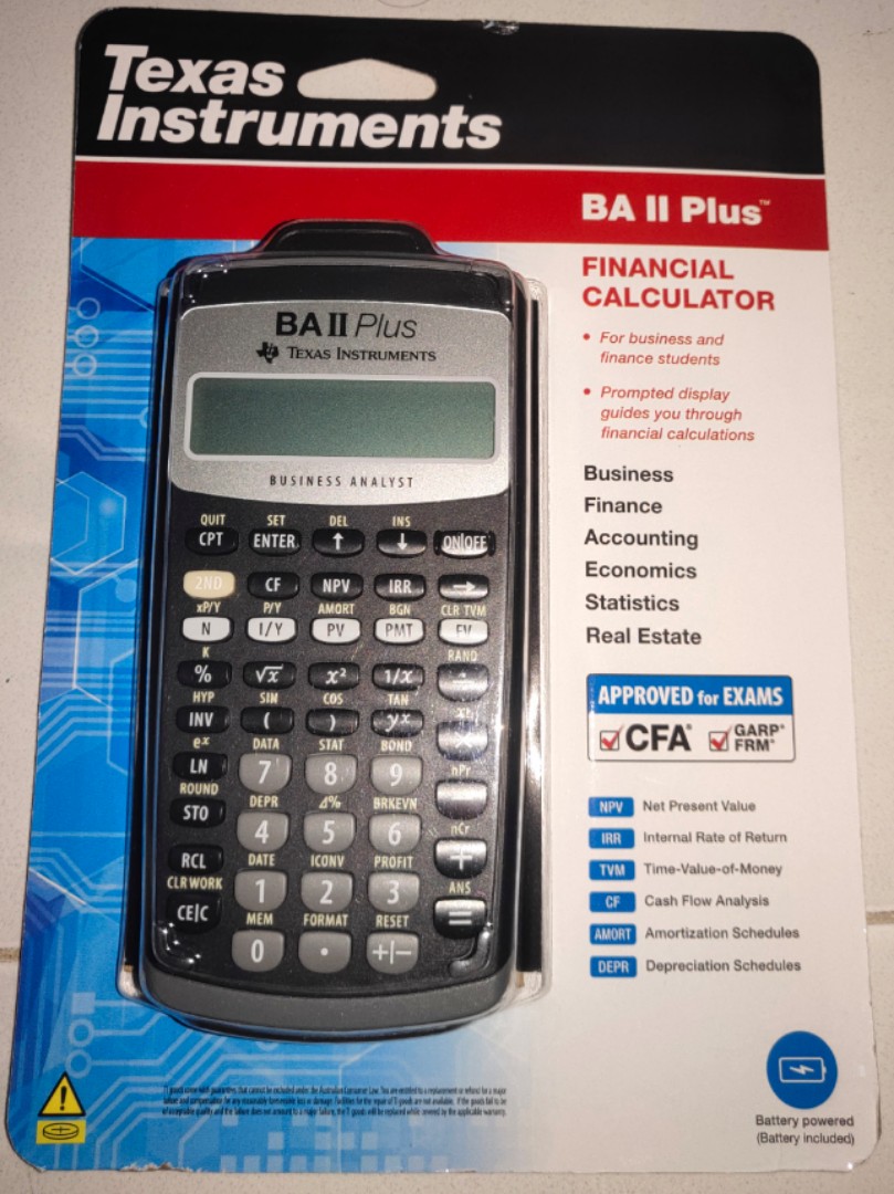 BRAND NEW Texas Instruments BAII Plus Financial Calculator, Hobbies ...