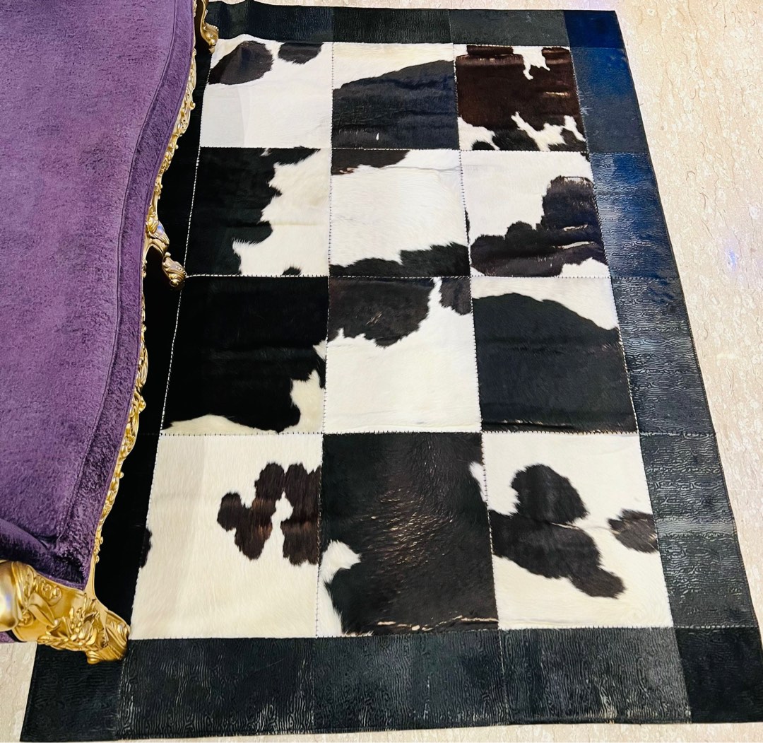 Cow hide carpet, Furniture & Home Living, Home Decor, Carpets, Mats ...