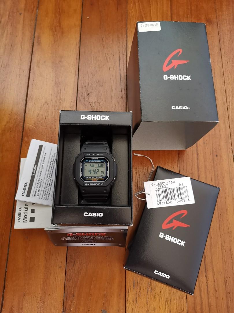 Casio G-Shock G-5600E-1DR Tough Solar, Men's Fashion, Watches & Accessories, Watches on Carousell