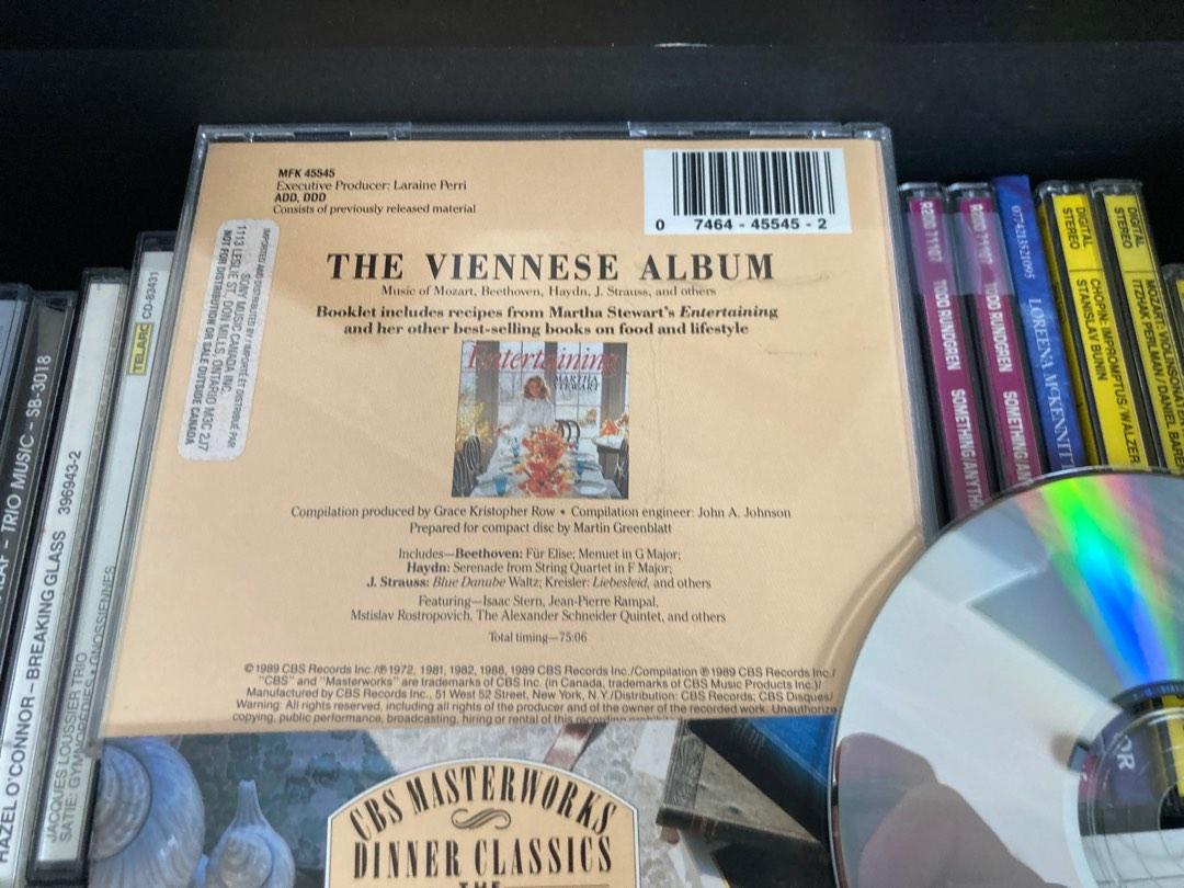 Cbs Masterworks Dinner Classics The Viennese Album Cd 興趣及遊戲 音樂、樂器