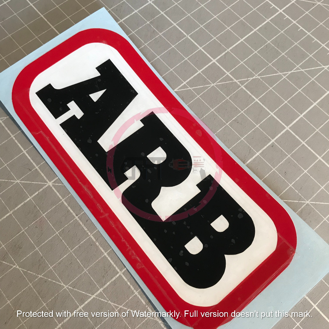 CFS436 ARB 4X4 roofrack Logo Stiker Sticker Vinyl Decal Stripes Depan ...