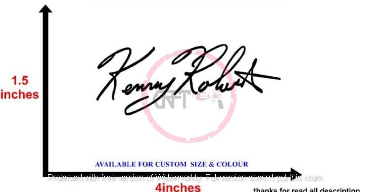 CFS439 HIGH GRADE CUSTOM Kenny Roberts Signature Yamaha Logo Stiker ...