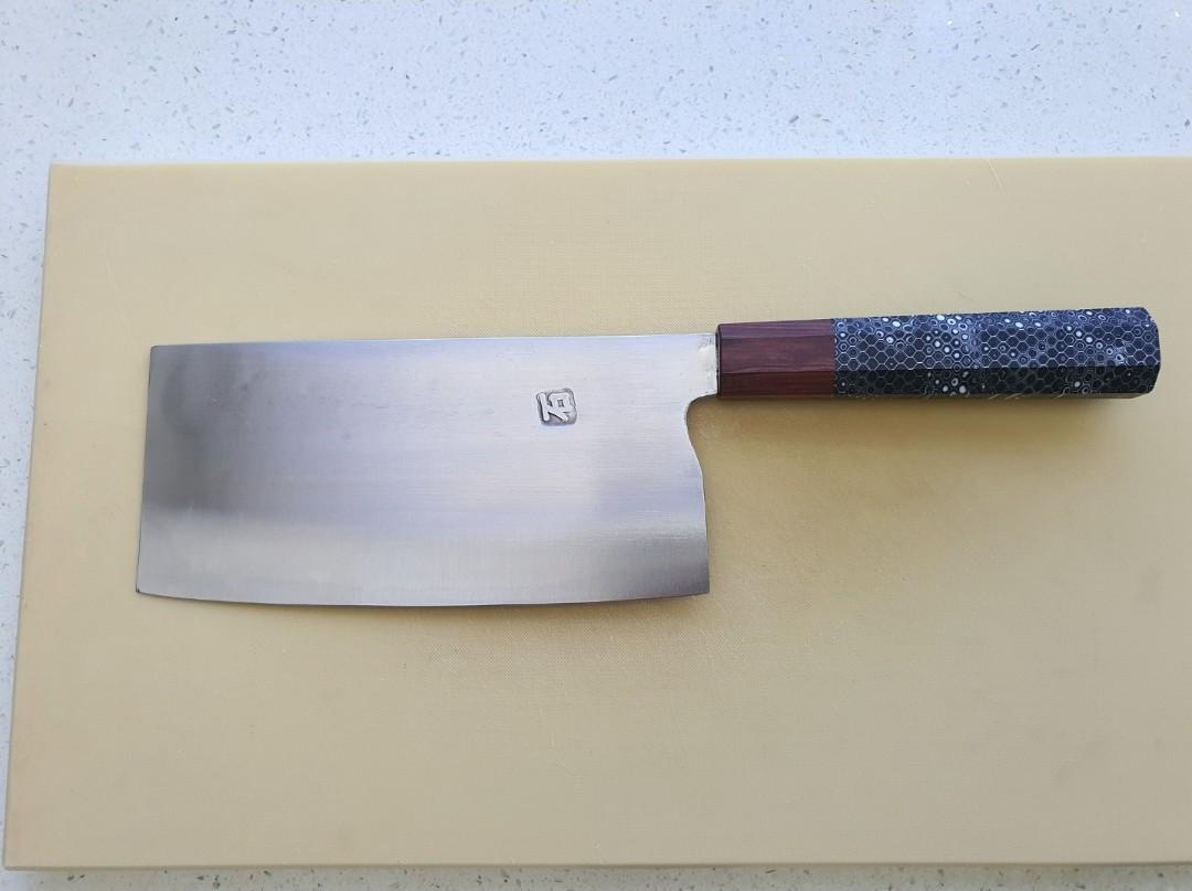Chinese chef slicing cleaver knife with japanese style handle ( Carbon ...