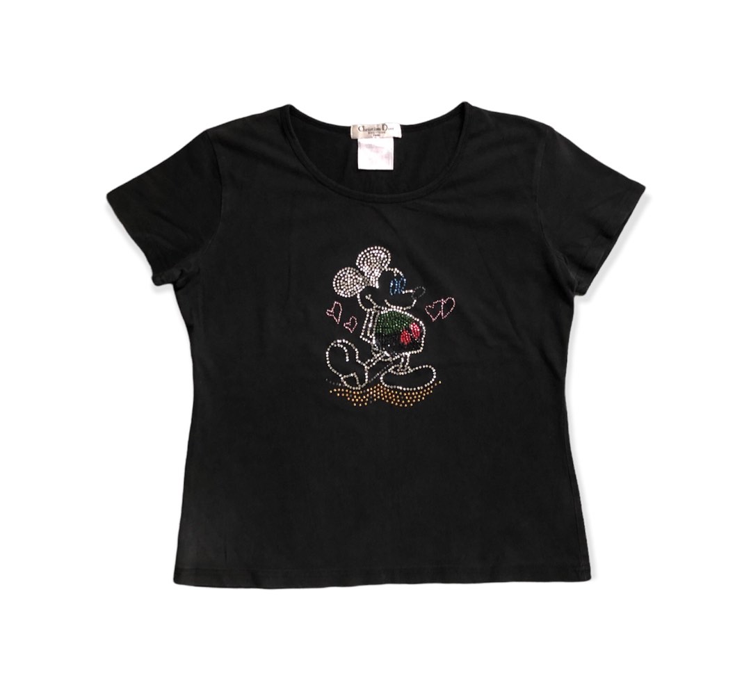 Christian Dior Mickey Mouse Top, Women's Fashion, Tops, Shirts on Carousell