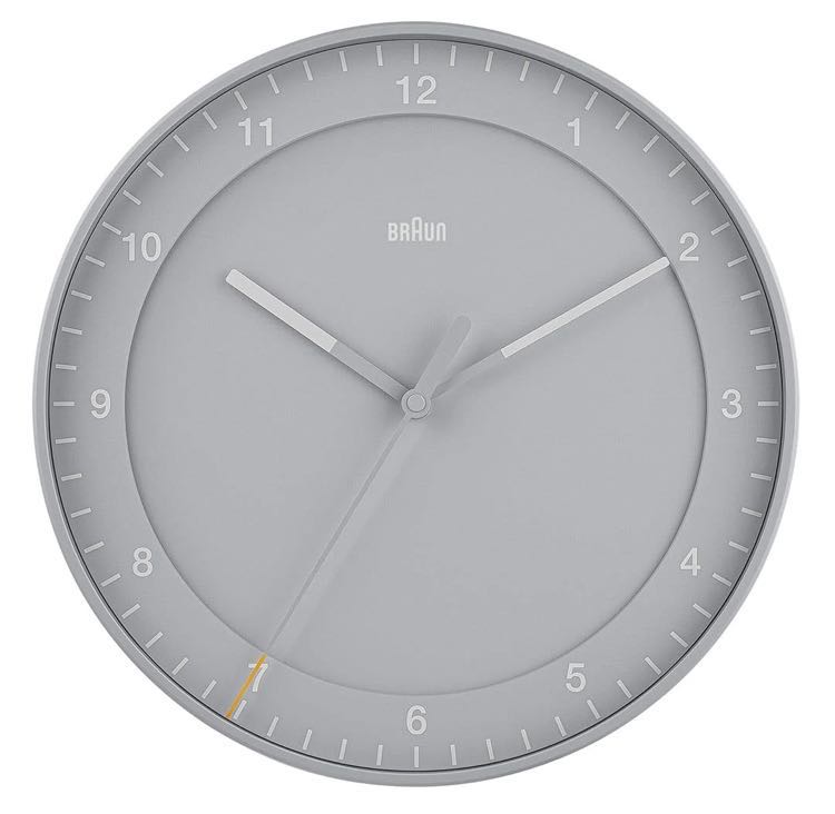 Classic Large Analogue Wall Clock - Grey, Furniture & Home Living, Home ...