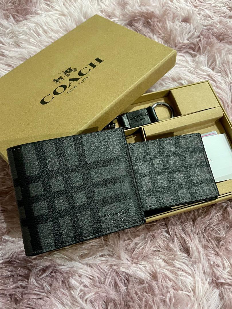 Coach men wallet & key fob gift set, Men's Fashion, Watches ...