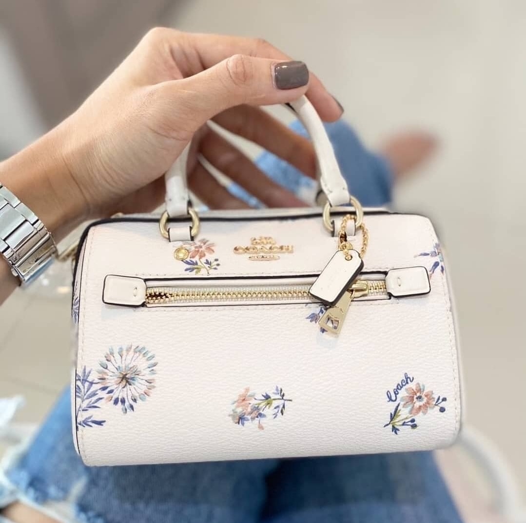 Coach Micro Rowan Crossbody With Dandelion Floral Print 1495 - Chalk ...