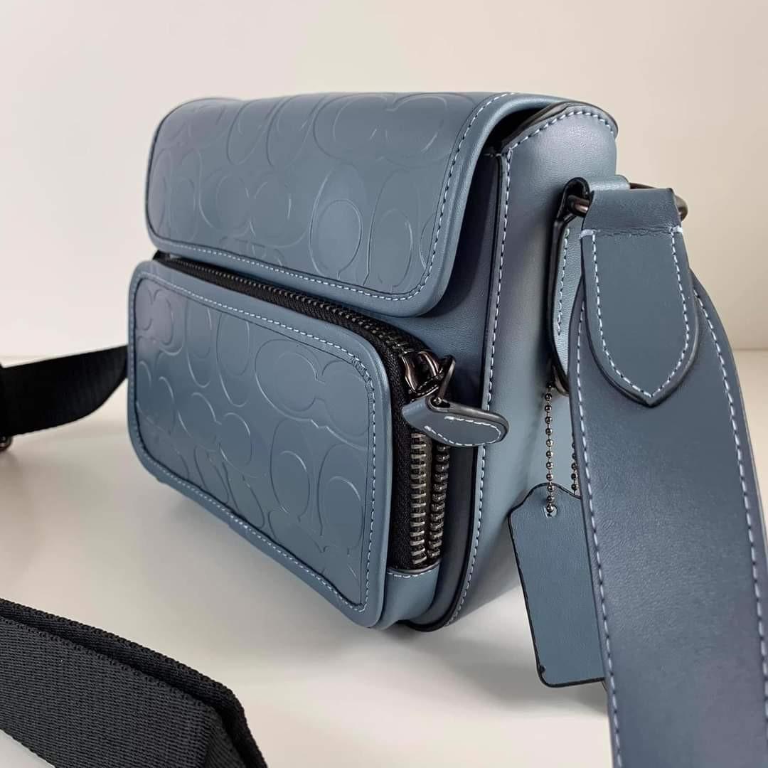 Coach Sullivan Flap Crossbody Bag - Blue, Men's Fashion, Bags, Sling ...