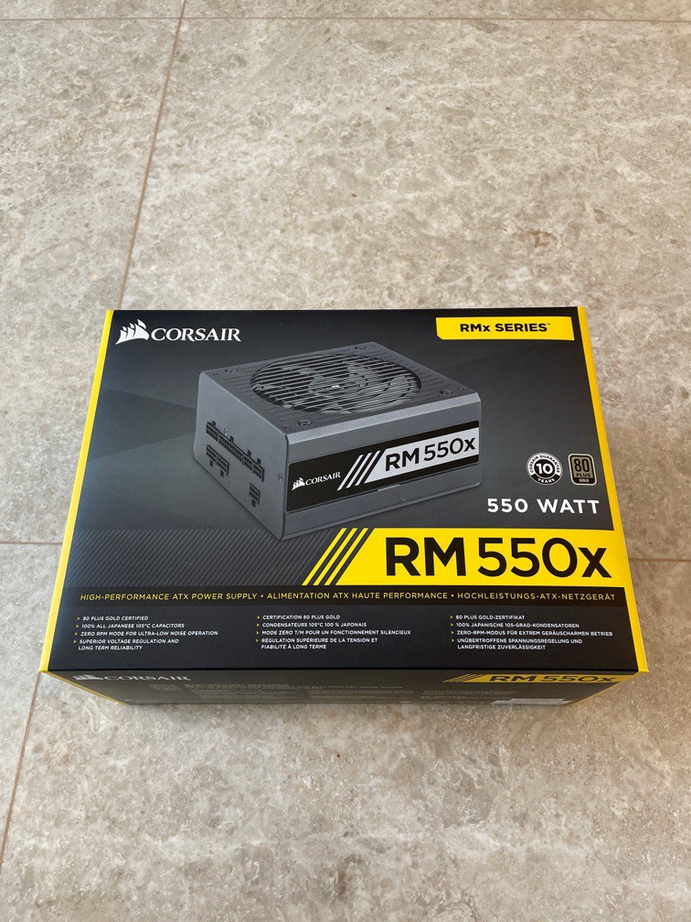 Corsair RM 550x PSU, Computers & Tech, Parts & Accessories, Computer ...
