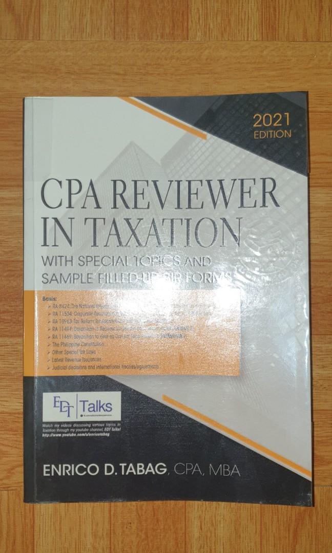 CPA Reviewer in Taxation Tabag Garcia 2021 Ed, Hobbies & Toys, Books ...