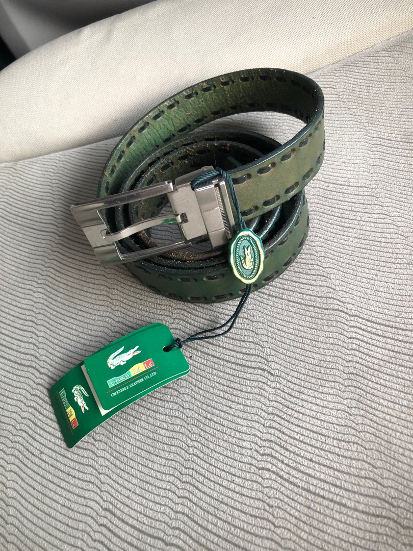 Crocodile material kulit ukuran lebar 3cm panjang 105cm, Fesyen Pria ...