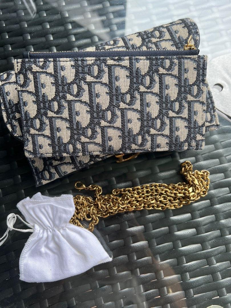 Dior long wallet on chain oblique, Women's Fashion, Bags & Wallets ...
