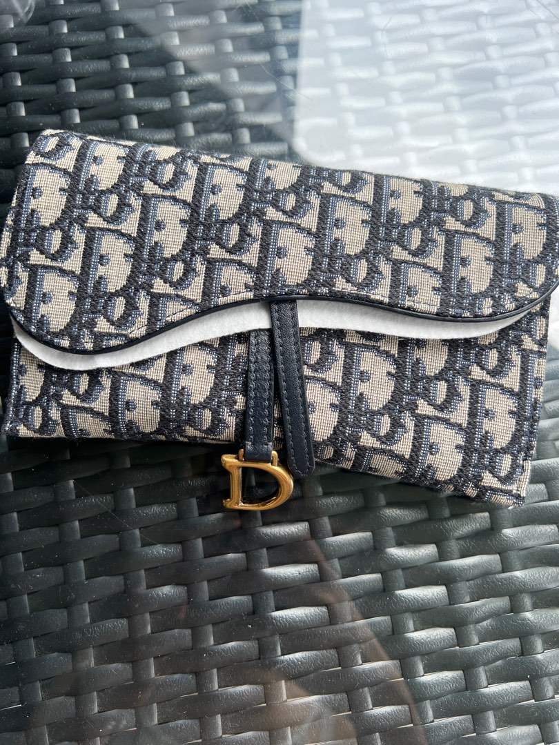 Dior long wallet on chain oblique, Women's Fashion, Bags & Wallets ...