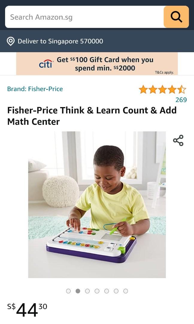 Fisher price think and learn count & add math center, Hobbies & Toys ...