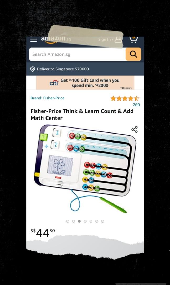 Fisher price think and learn count & add math center, Hobbies & Toys ...