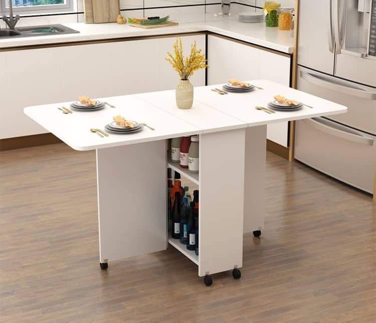 Foldable Table With Wheels, Furniture & Home Living, Furniture, Tables ...