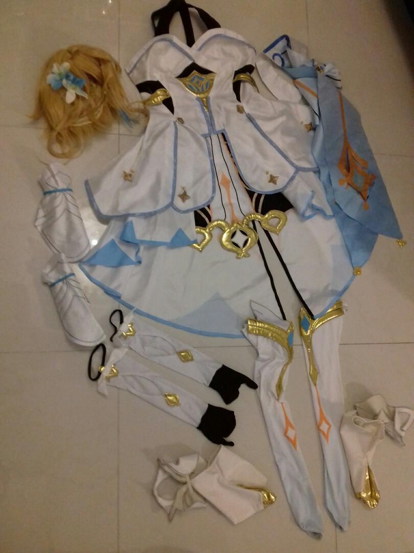 Lumine Genshin Impact Cosplay full set with wig, Women's Fashion ...