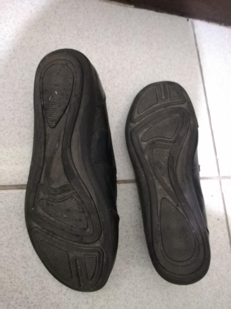 GIBI black school shoes office shoes flats with FREE WHITE SOCKS, Women ...