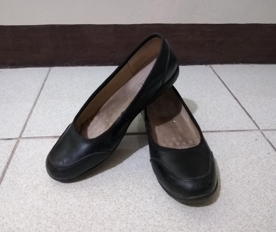 GIBI black school shoes office shoes flats with FREE WHITE SOCKS, Women ...