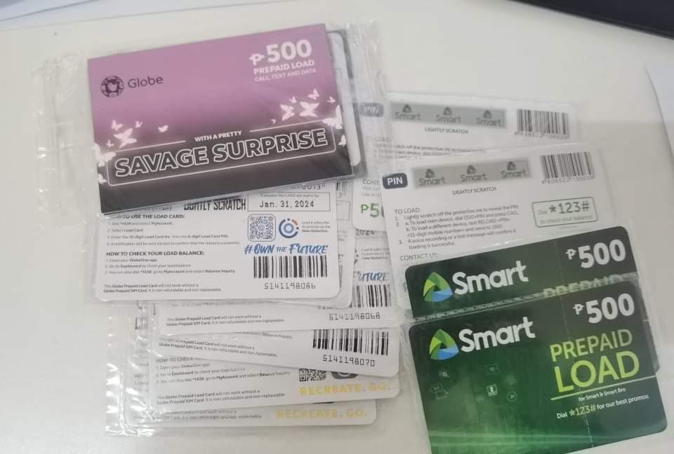 PhP500 Globe and Smart Prepaid Call Cards, Tickets & Vouchers, Store ...