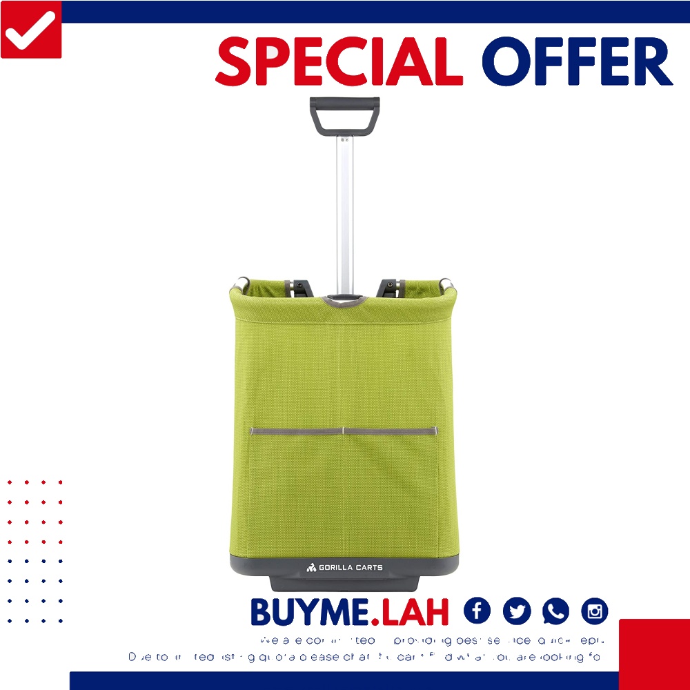 Gorilla Carts Collapsible Soft-Sided Folding Cart, Green, Everything ...