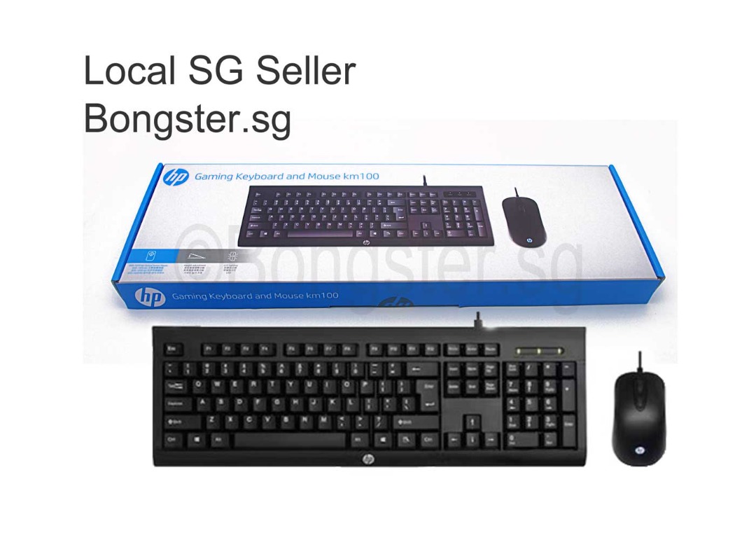 HP Gaming Wired keyboard and mouse KM100 combo set, Computers & Tech ...