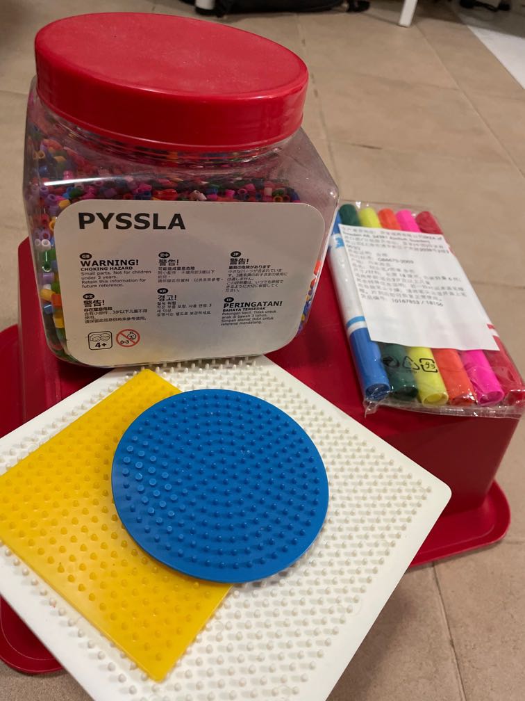 IKEA pyssla beads and marker, Hobbies & Toys, Stationery & Craft, Other ...