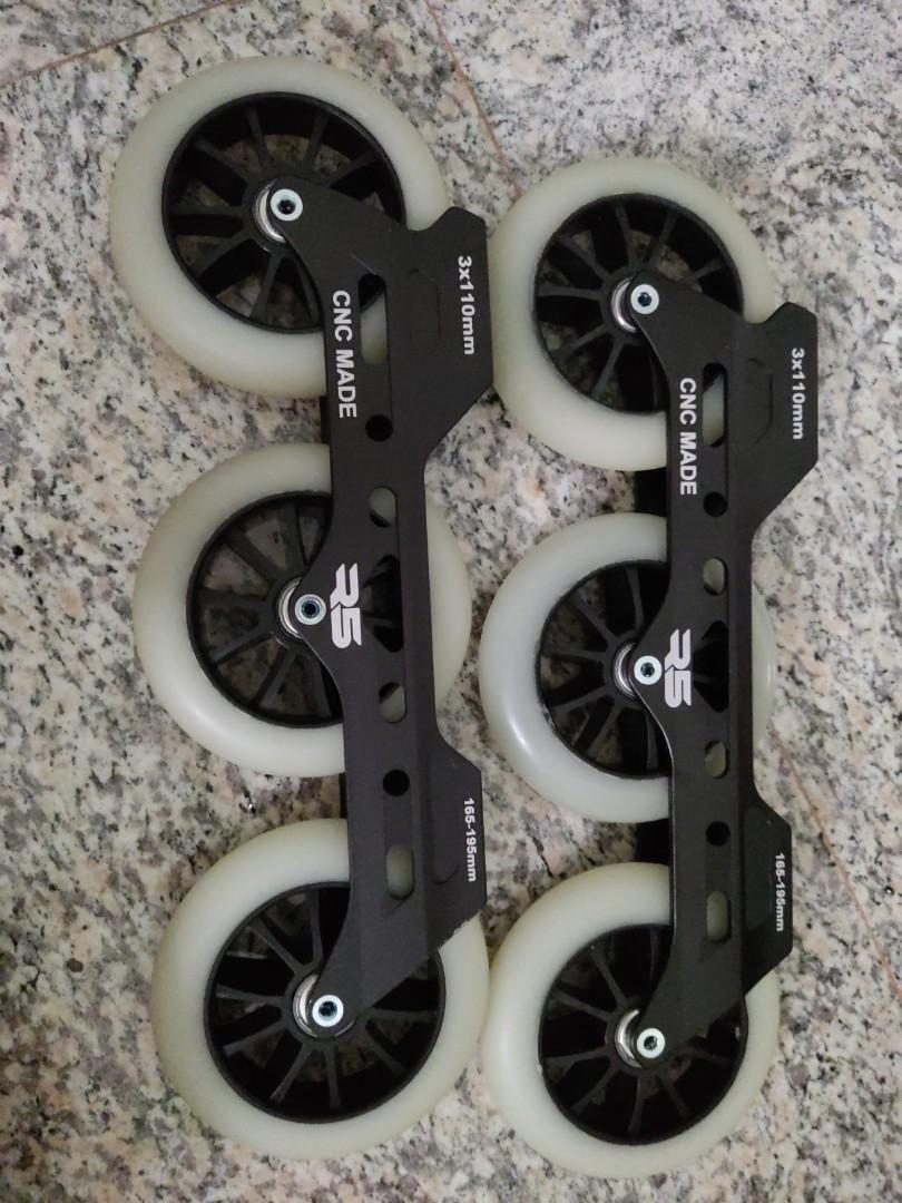 Inline skate frame with wheel, Sports Equipment, Sports & Games, Skates ...