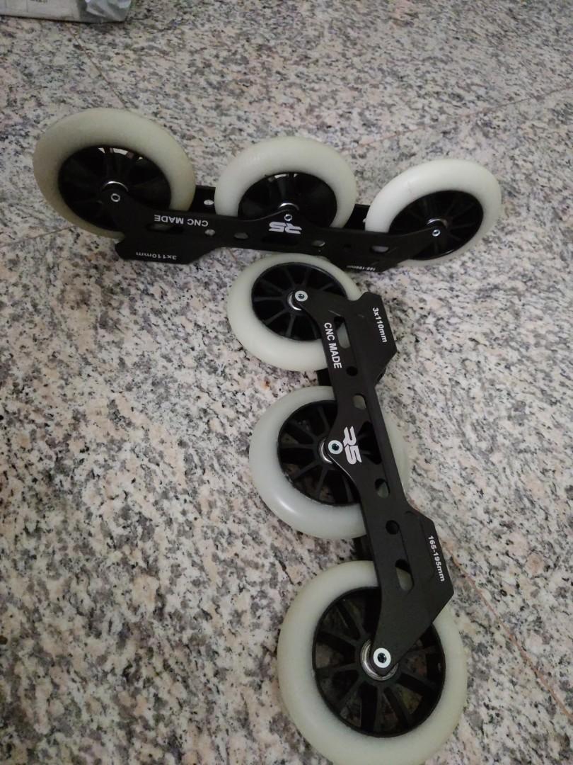 Inline skate frame with wheel, Sports Equipment, Sports & Games, Skates ...