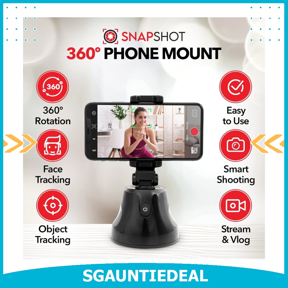 (instock) Snapshot Shelfystand 360 - Auto-Tracking Cell Phone Holder ...