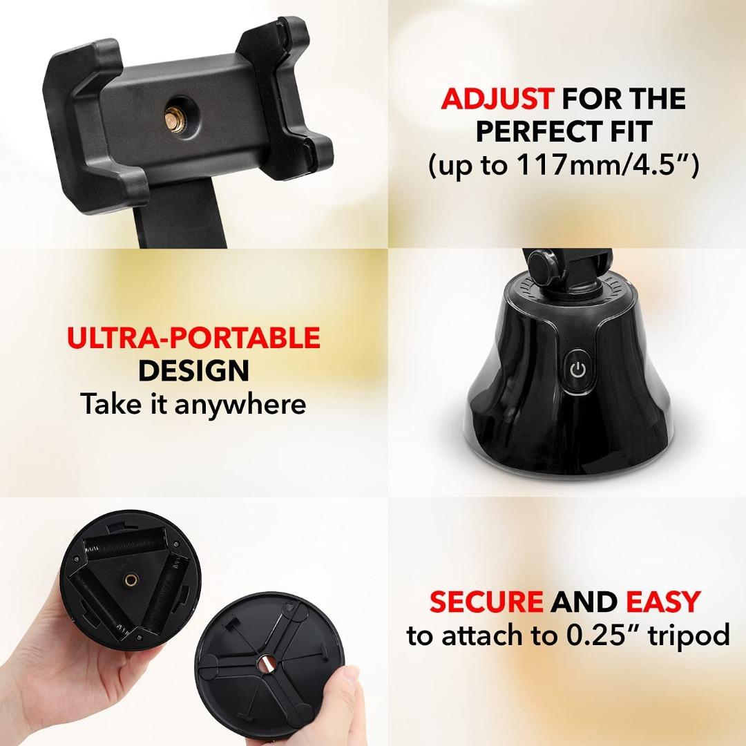 (instock) Snapshot Shelfystand 360 - Auto-Tracking Cell Phone Holder ...