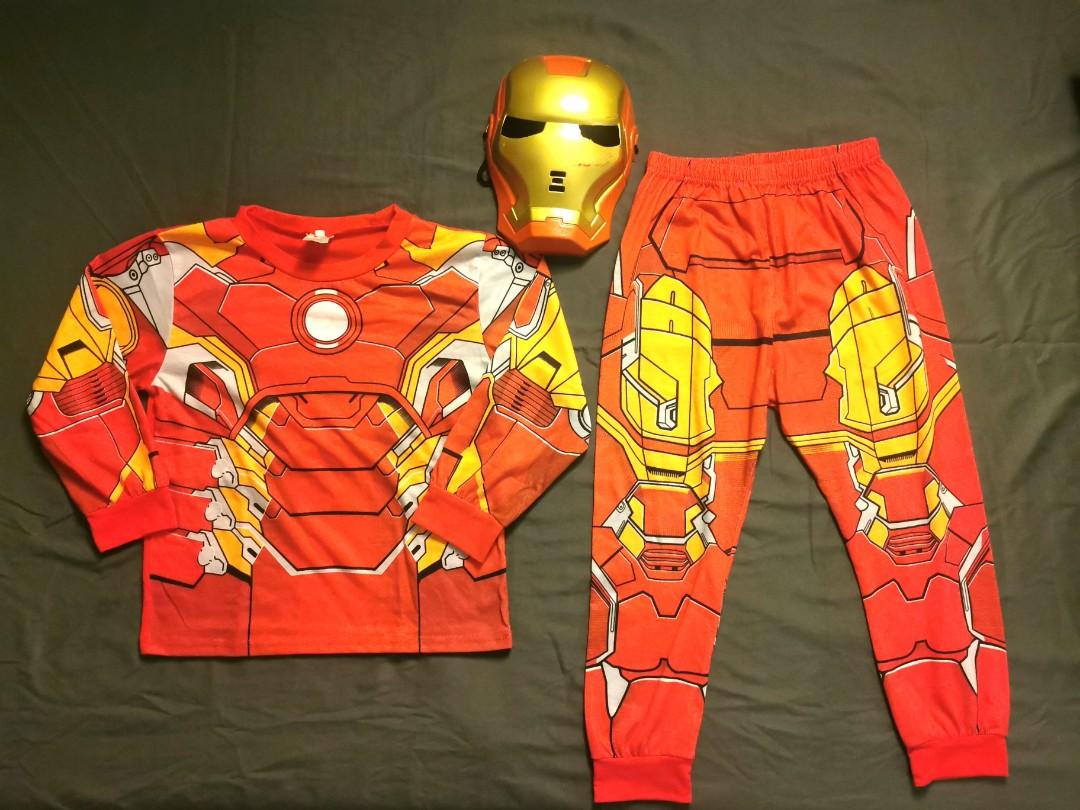 Iron Man Pajama Costume Set, Babies & Kids, Babies & Kids Fashion on ...