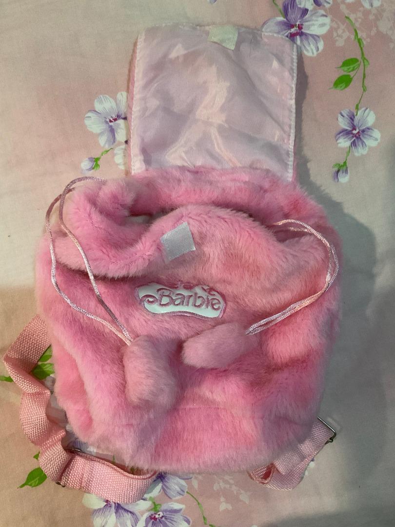 [HOT] Pink Extra Furry Barbie Backpack, Babies & Kids, Babies & Kids ...