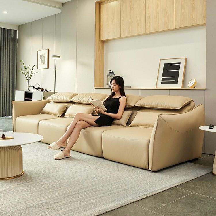 King Size/ Length 186cm Denzel Electric Extendable Sofa Bed Available in Top Grain Genuine ...