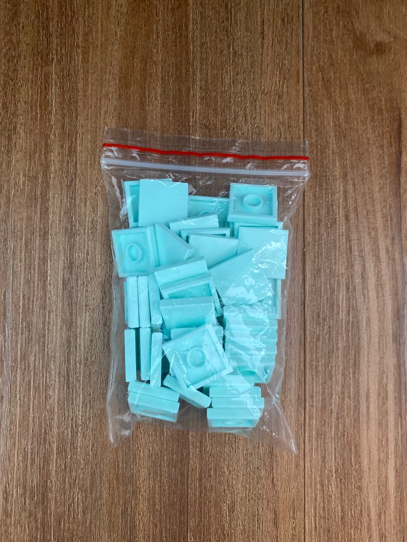 LEGO 2x2 tile light aqua, Hobbies & Toys, Toys & Games on Carousell