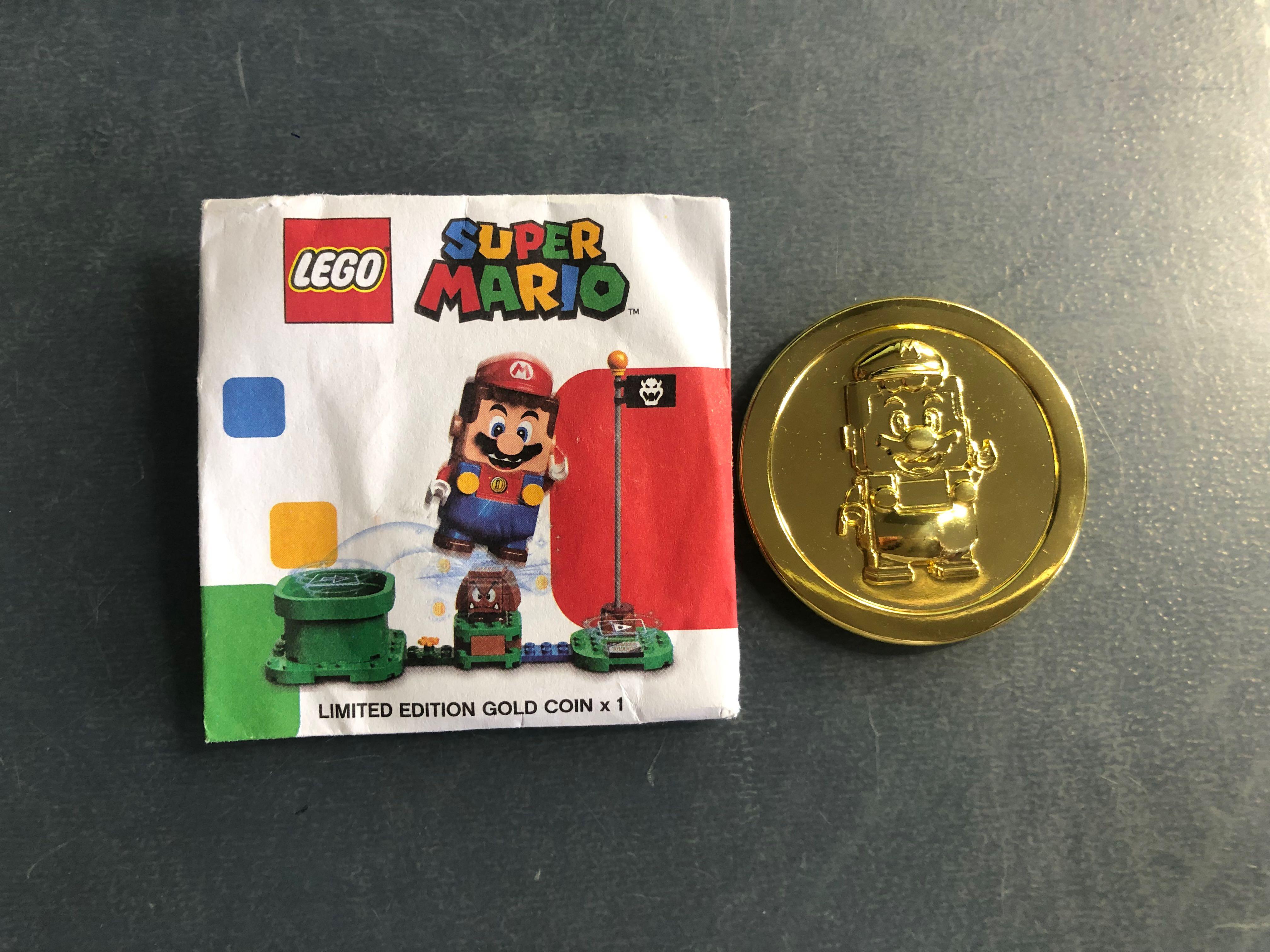 Lego super mario golden coin - limited edition , 興趣及遊戲, 玩具 & 遊戲類 ...