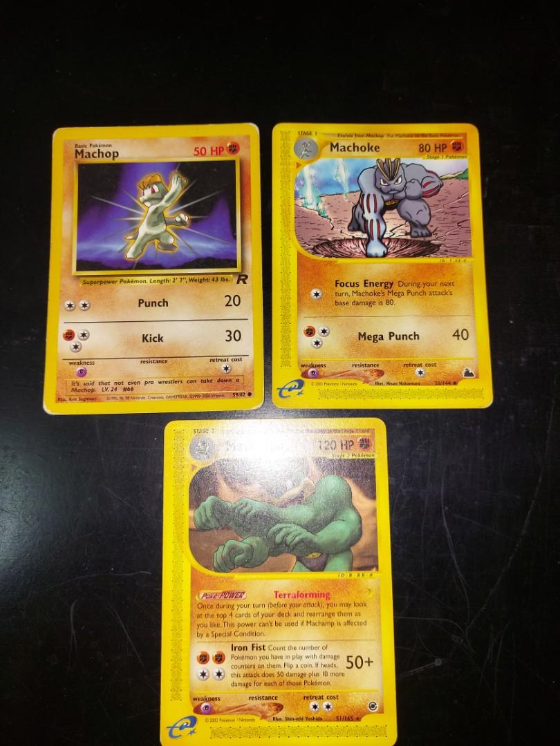 Machop, Machoke & Machamp Non-Holo Pokemon Cards, Hobbies & Toys, Toys ...