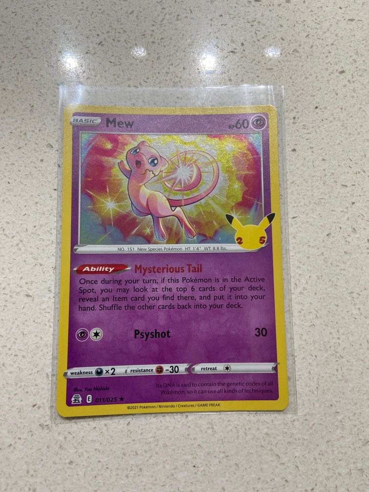 Mew 25th anniversary foil Pokemon TGC, Hobbies & Toys, Toys & Games on ...