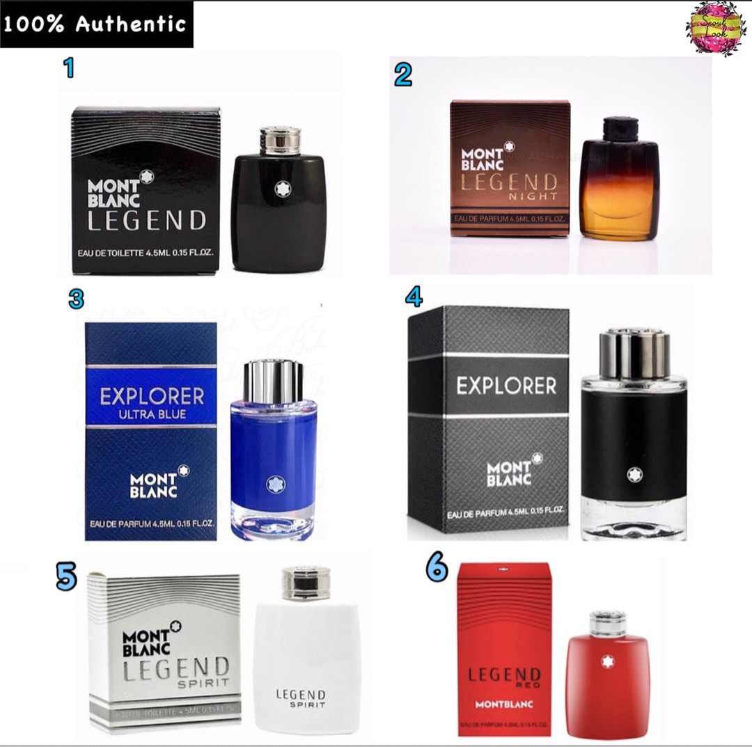 Mont Blanc Mini Perfumes/Fragrances (Miniatures) for Him/Men - 4.5ML ...