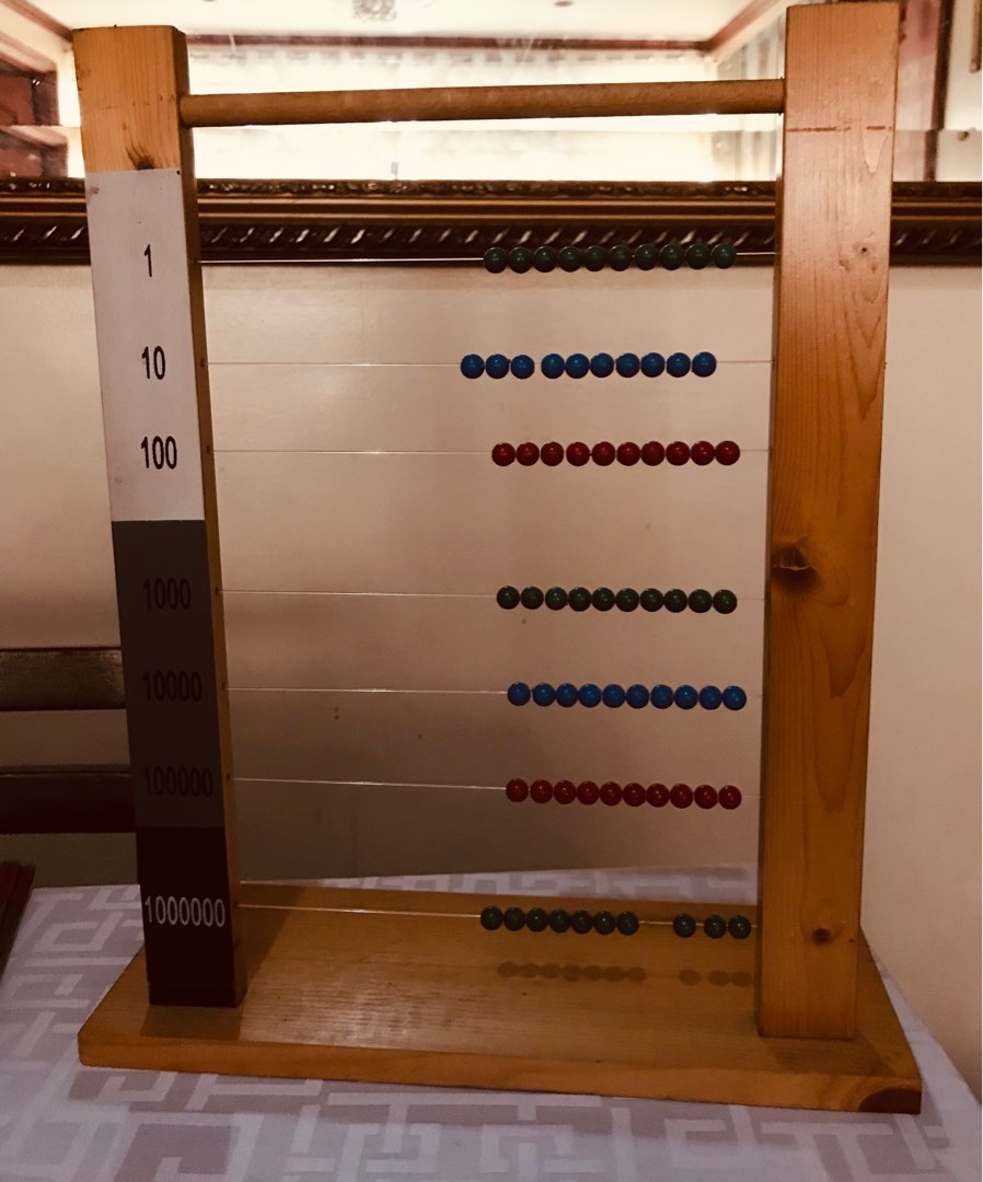 Montessori Large bead frame, Hobbies & Toys, Toys & Games on Carousell