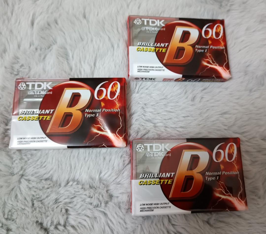 Name of product物品名稱 : TDK BRILLIANT CASSETTE 60 Normal Position Type I (3盒) (錄音帶 卡式帶 磁帶 盒帶 ...