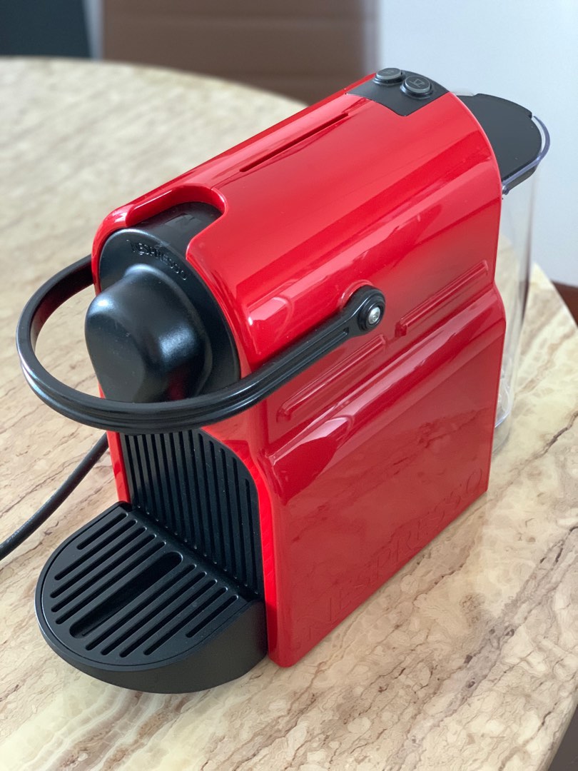 Nespresso Inissia Ruby Red coffee machine, TV & Home Appliances ...