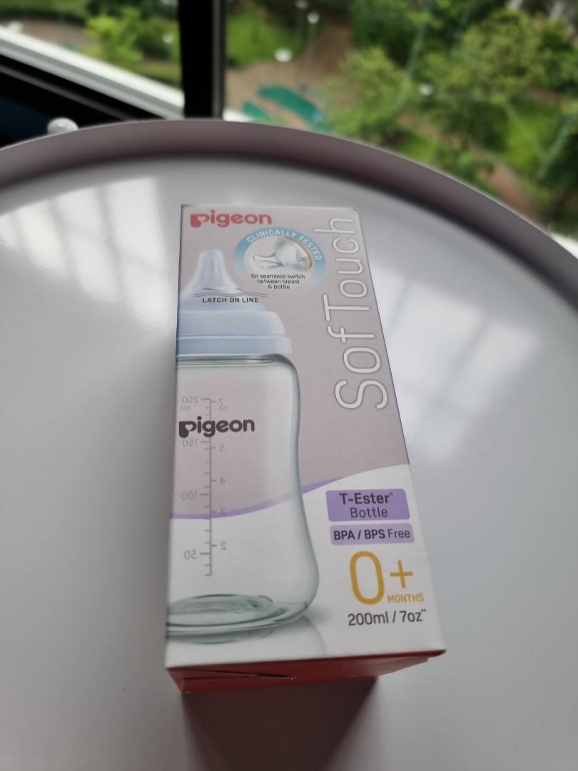 [New version] Pigeon Softouch Milk Bottle Soft Touch Nipple Newborn Baby T-ester, Babies & Kids ...