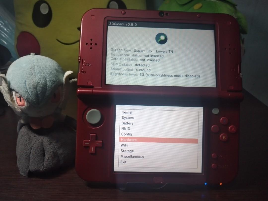 Nintendo New 3DS XL Red IPS Top Screen (CFW), Video Gaming, Video Game ...