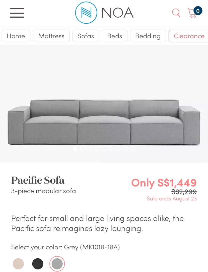 NOA Pacific Modular Sofa, Furniture & Home Living, Furniture, Sofas on ...